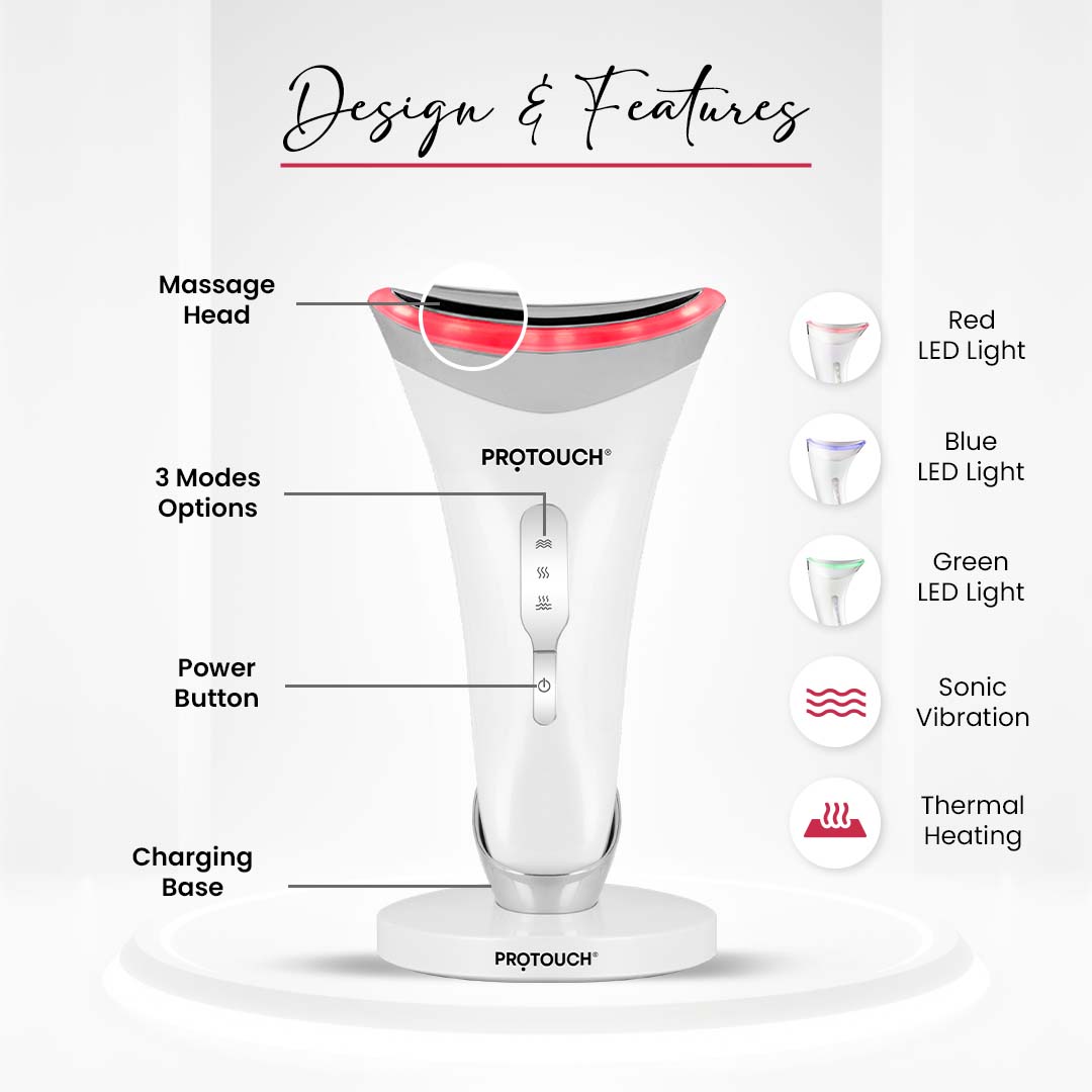 Skin Lift Device New & Improved | LED Powered Face Massager For Facial ...