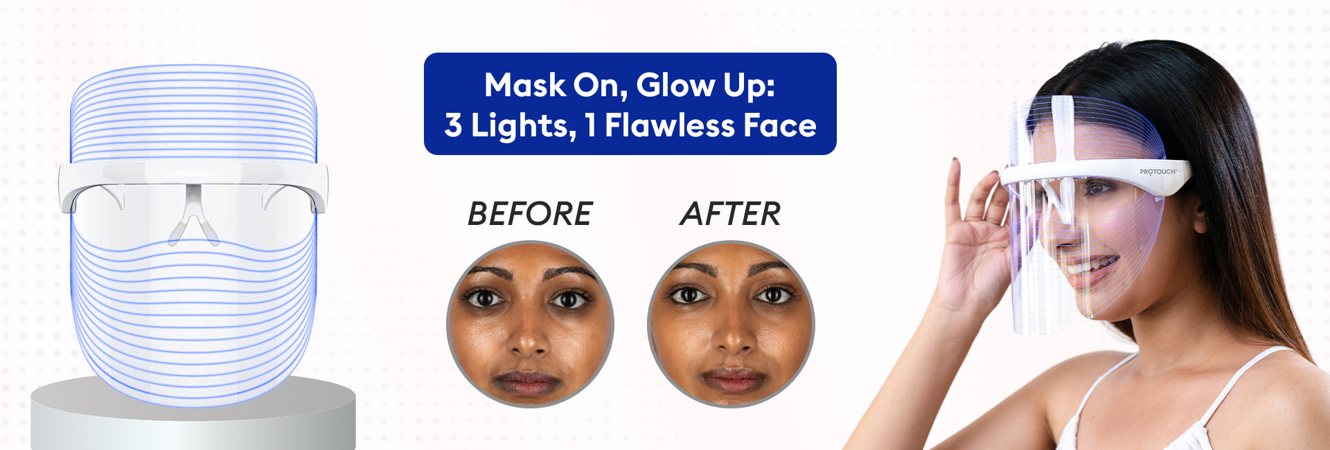 Buy 3in1 LED Face Mask Online For Light Therapy At Home For Your Skin ...