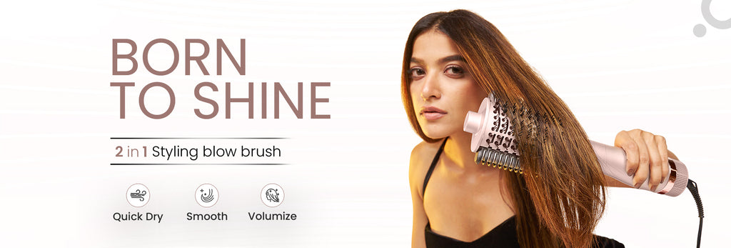Protouch Born To Shine 2‑in‑1 Styling Blow Brush – Drying, Straighteni